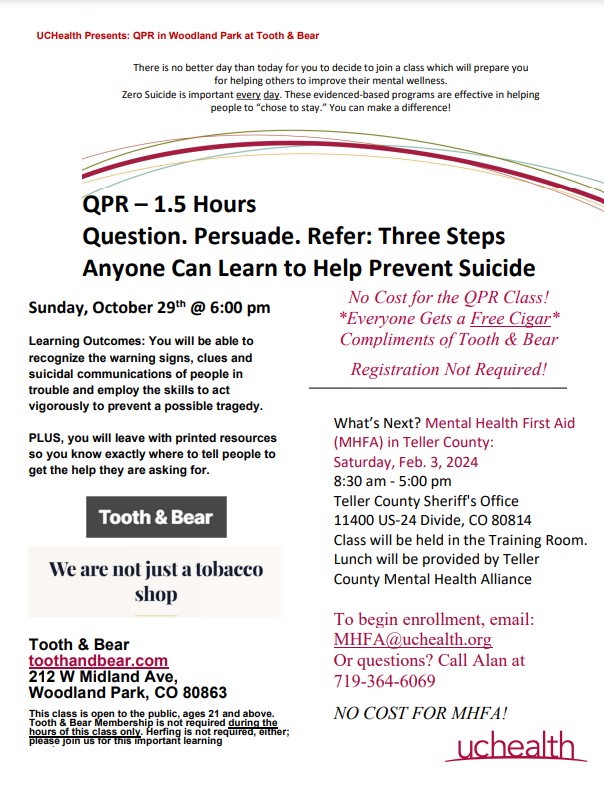 Question. Persuade. Refer Training: Anyone Can Learn to Help Prevent ...