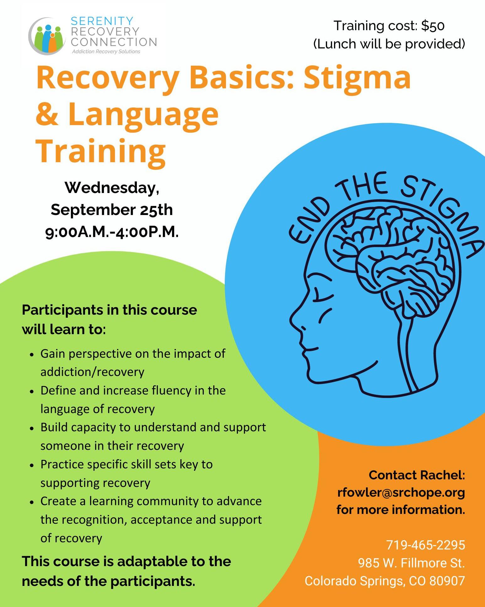 Recovering Basics: Stigma & Language Training - Teller County Mental ...